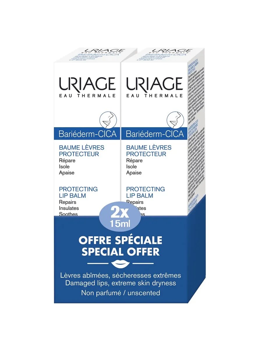 Защищающий бальзам для губ Барьедерм-Цика, 2 х 15 мл