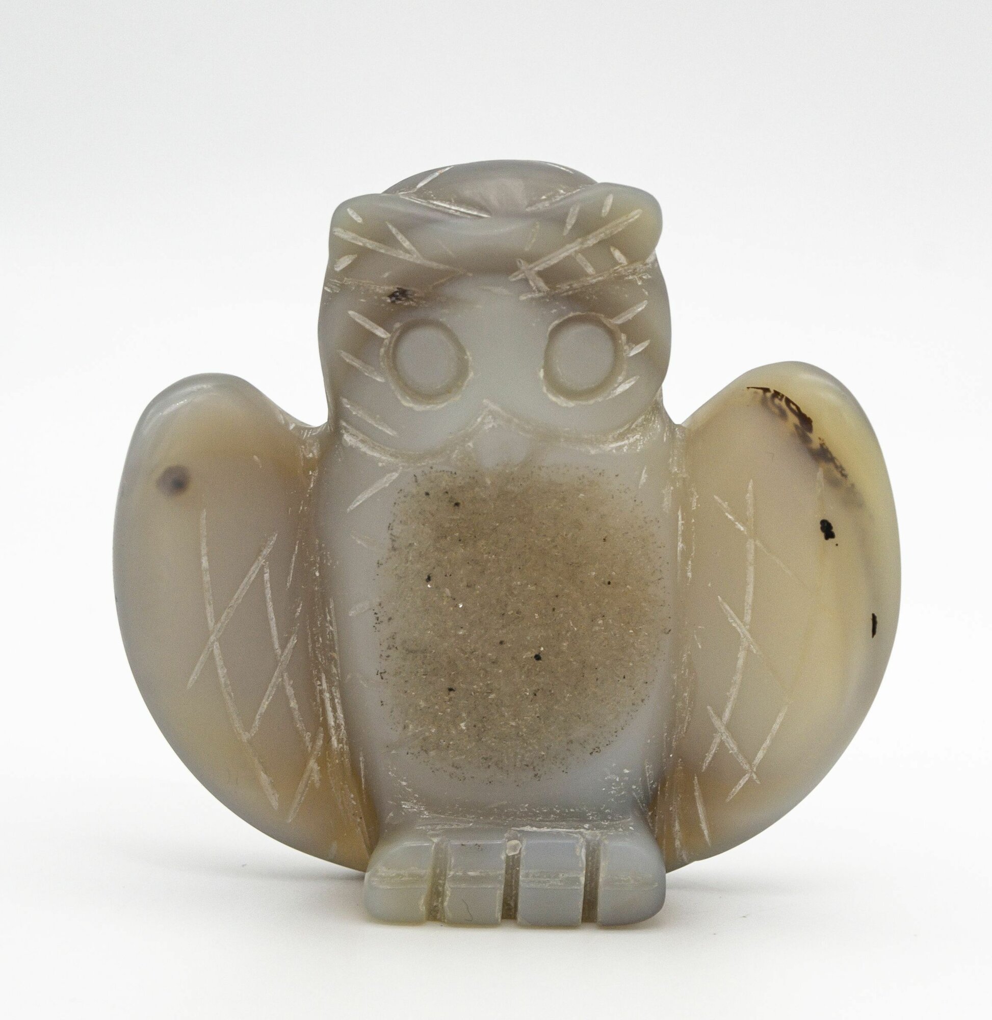 Статуэтка совы из агата (жеода) 26