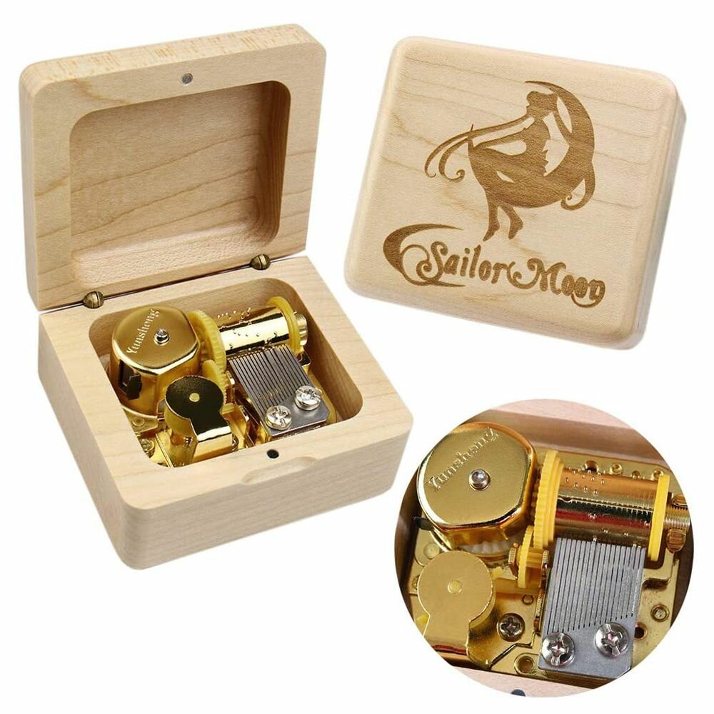 Sinzyo Музыкальная шкатулка "Сейлор Мун" Тема Moonlight Densetsu +подарочная упаковка коробка для друзей, детей, девочек, жен, родителей на Рождество, день рождения, подарки к празднику.