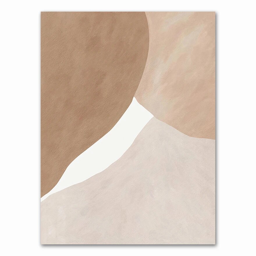 Бежевый коричневый абстрактный геометрический холст картина настенные художественные принты плакат картина для галереи интерьер гостиной домашний декор