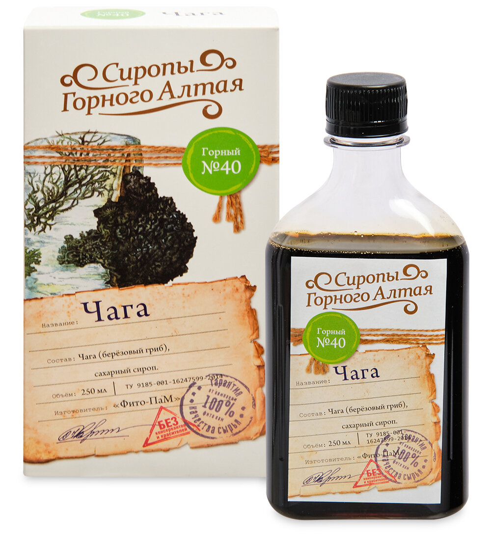 Сироп Горный №40 - Чага, 250мл A2171477
