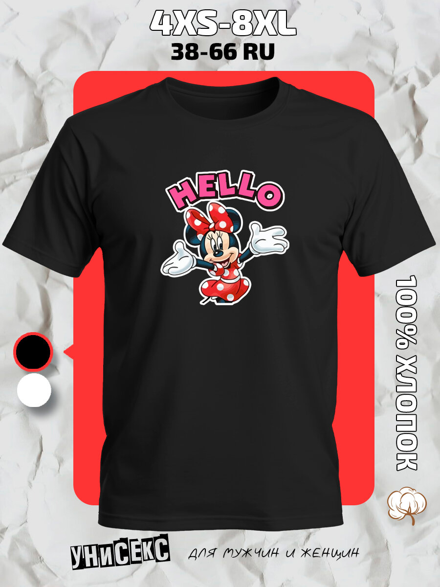 Футболка с принтом Микки Маус Минни Маус