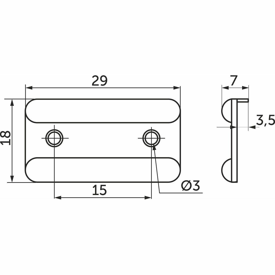 Подпятник пластиковый, чёрный, 1000 шт.