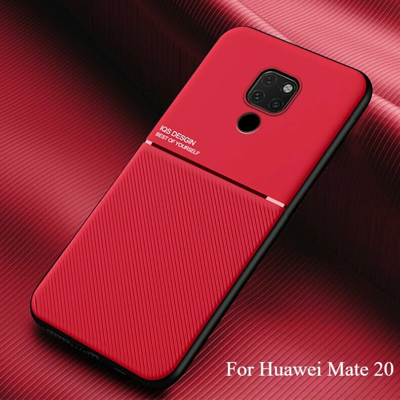 FASNYA Чехол из деловой кожи для Huawei Mate 20 (Хуавей Мате 20) с магнитным автомобильным держателем, тонкий защитный чехол для смартфона