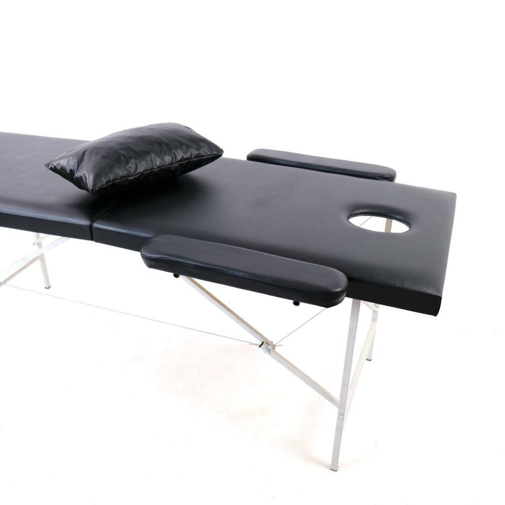 Массажный стол складной 180х60 с подлокотниками и подушкой в подарок