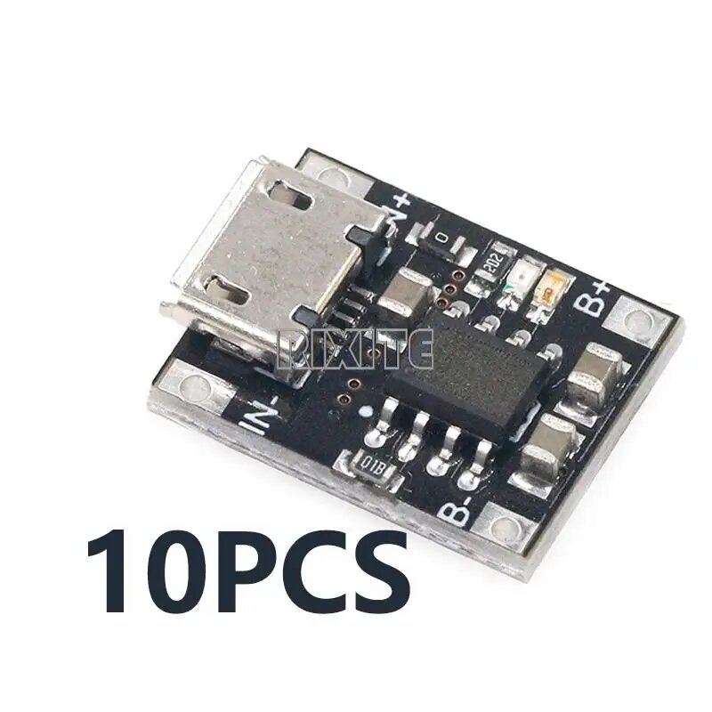 Модуль зарядки литиевой батареи 18650 USB 1A, 10PCS
