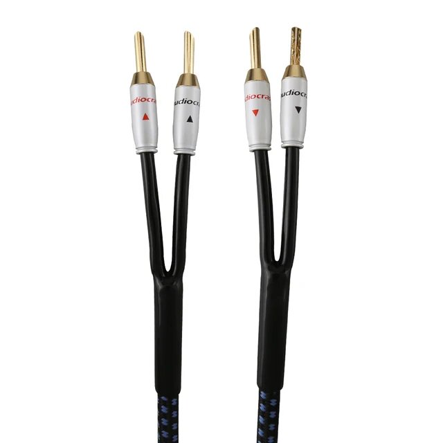 Аудиокабель Audiocrast SP14 посеребренный banana to banana, 0.5