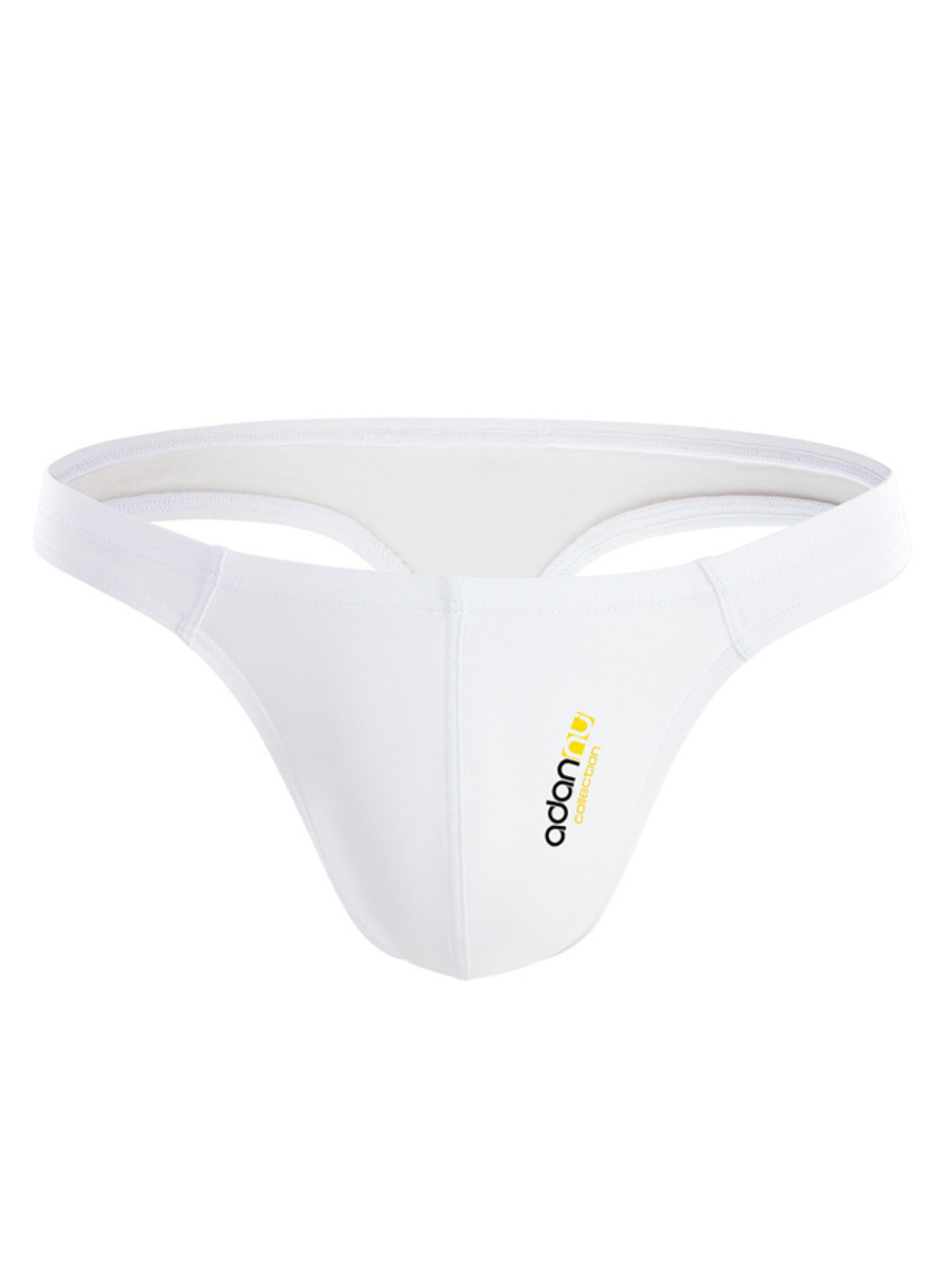 Мужские трусы стринги белые ADANNU AN313-1 L (48)
