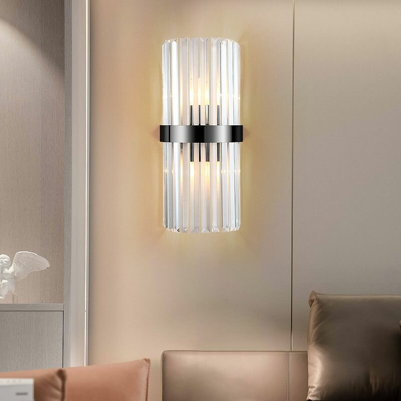 Современный роскошный золотой светодиодный настенный светильник бра для внутреннего оформления Гостиной Спальни лестницы