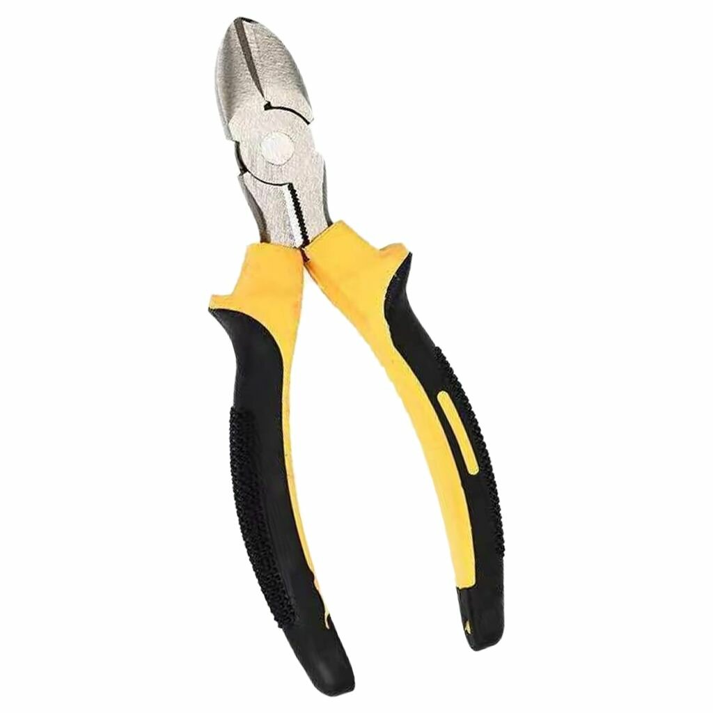 (1 пара) Плоскогубцы, ручка из тигровой кожи, американские кусачки для проволоки-плоскогубцы с косым носиком
