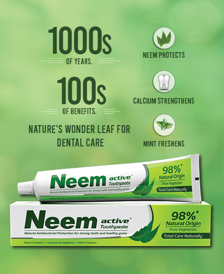 Зубная паста Ним Актив Neem Active Toothpaste 98 % 100 гр.