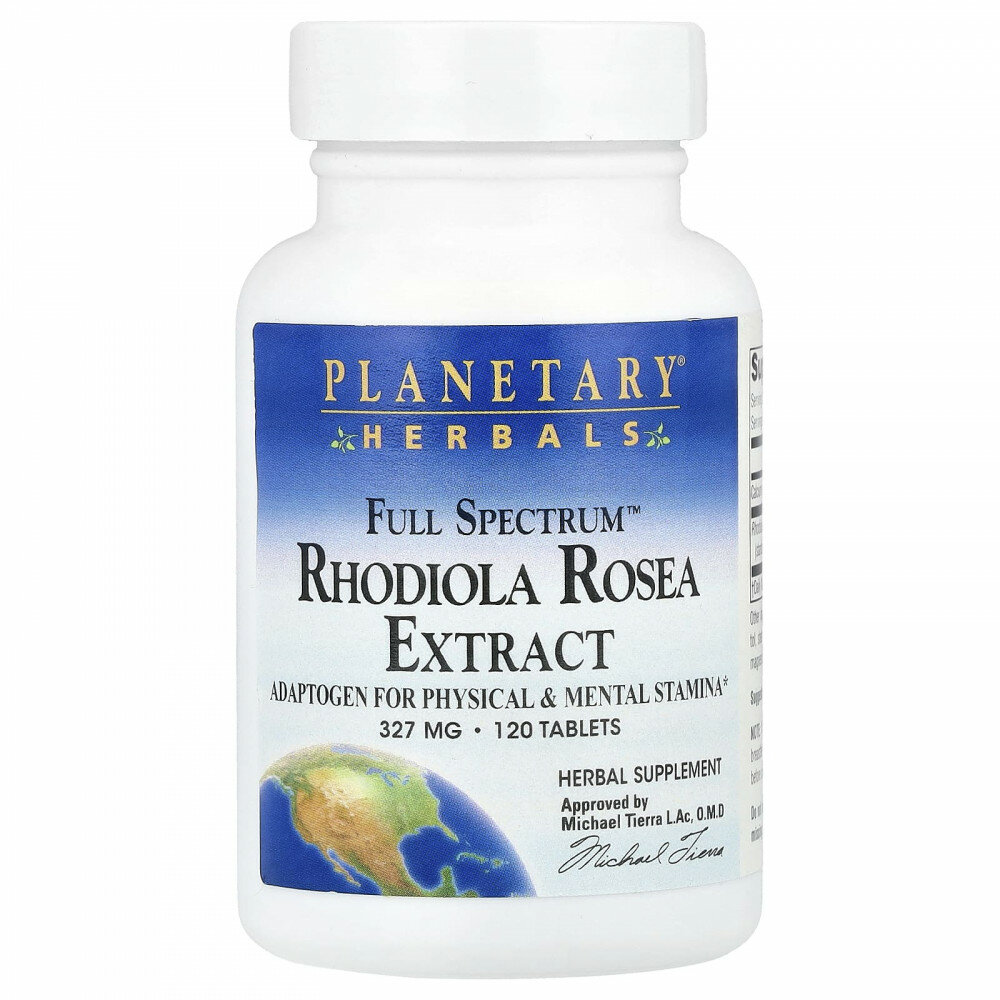 Planetary Herbals, Full Spectrum™, экстракт родиолы розовой (Rhodiola rosea), 120 таблеток (327 мг в 1 таблетке)