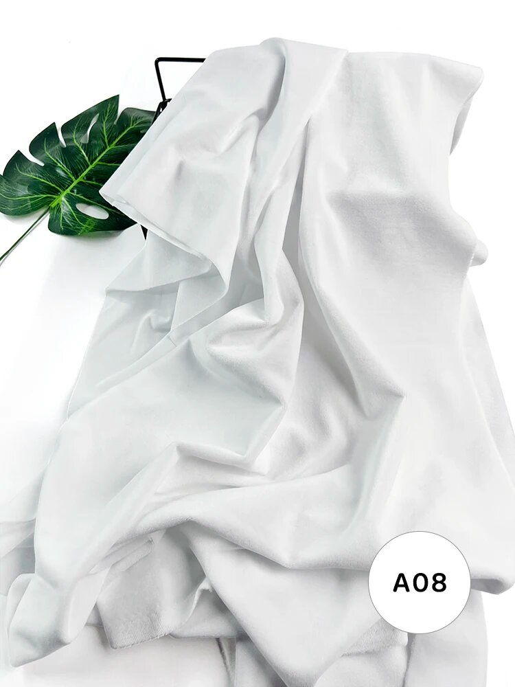 Плюшевая ткань ZYFMPTEX Velboa Minky 1 мм 45x50 см Белый, A08