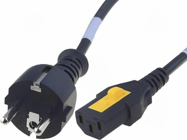 Кабель SCHURTER 6051.2003 Кабель вилка CEE 7/7 (E/F), IEC C13 "мама" 2м с блокировкой 1шт