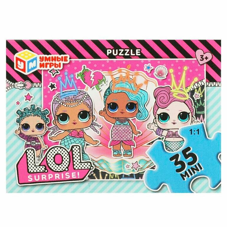 Пазлы 35 деталей. Умные Игры. L.O.L. Surprise! 443686, (ООО "симбат")
