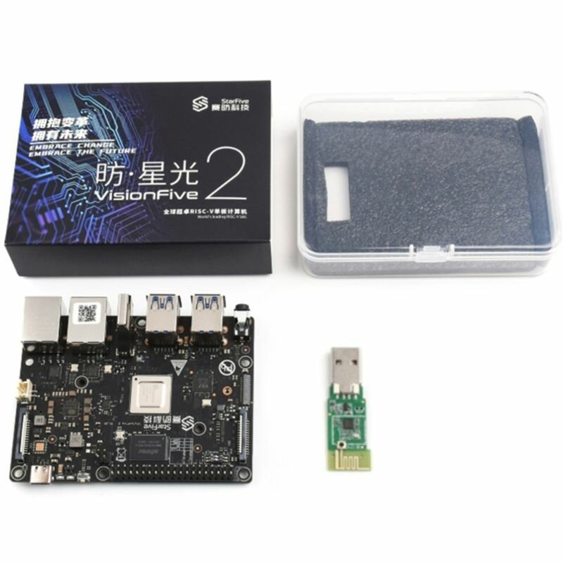Плата для разработки RISC-V VisionFive2, 8 ГБ, одиночный компьютер, процессор StarFive JH7110 со встроенным 3D-графическим процессором