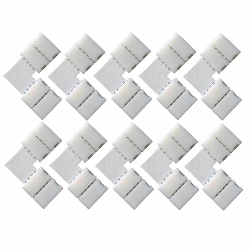 5050 4-контактный L-образный разъем для LED-ленты 10 шт 12V RGB