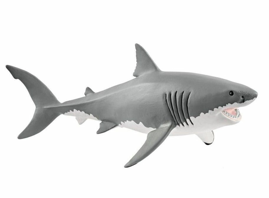 Schleich. Фигурка 14809 "Белая акула" коллекционная, реалистичная, тактильная, для детей от 3 лет