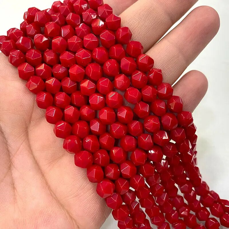 Бусины красного коралла, 6 мм