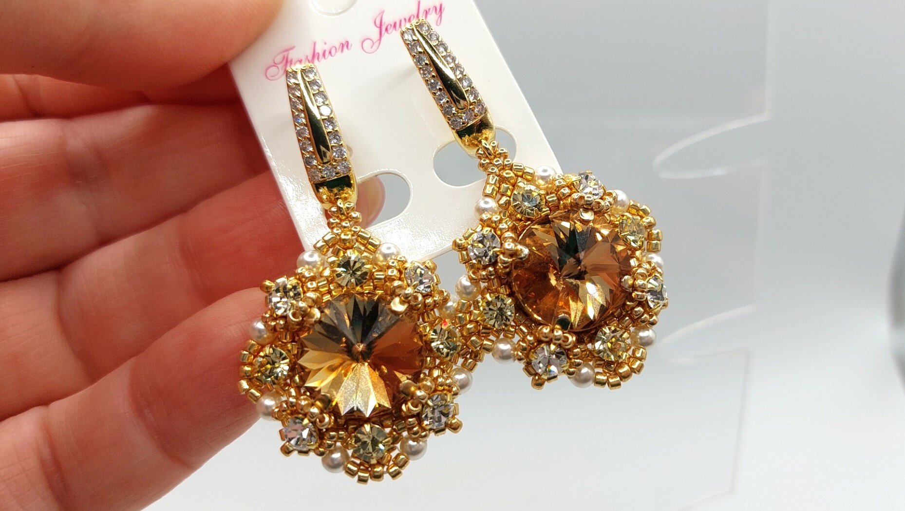 Серьги, кристаллы Swarovski
