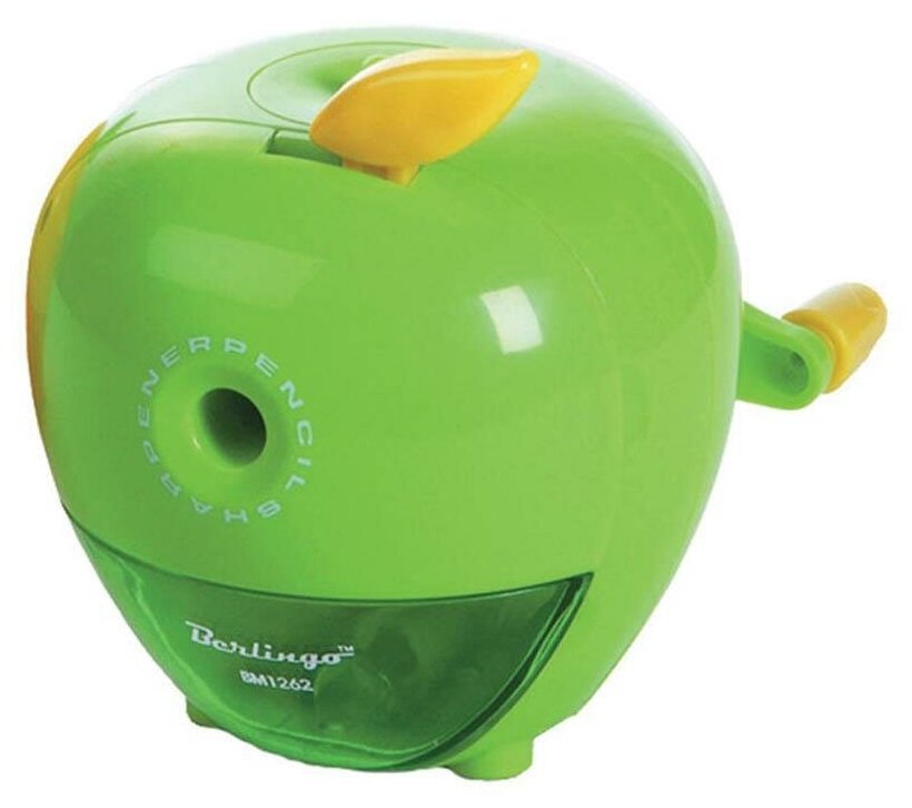 Точилка механическая "Яблоко", цвета в асс, пласт. копус, инд. упак: BM1262 штр: 4260107455196