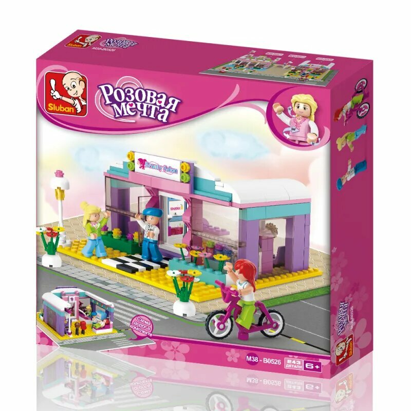 Конструктор Sluban M38-B0526 "Розовая Мечта", розовый, салон красоты, 243 детали