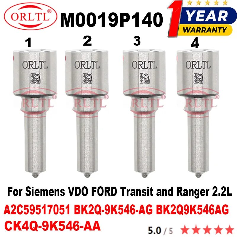 4 шт. M0019P140 Форсунки-инжекторы BK2Q9K546AG CK4Q-9K546-AA A2C59517051 BK2Q-9K546-AG для Siemens VDO FORD Transit и Ranger 2.2L