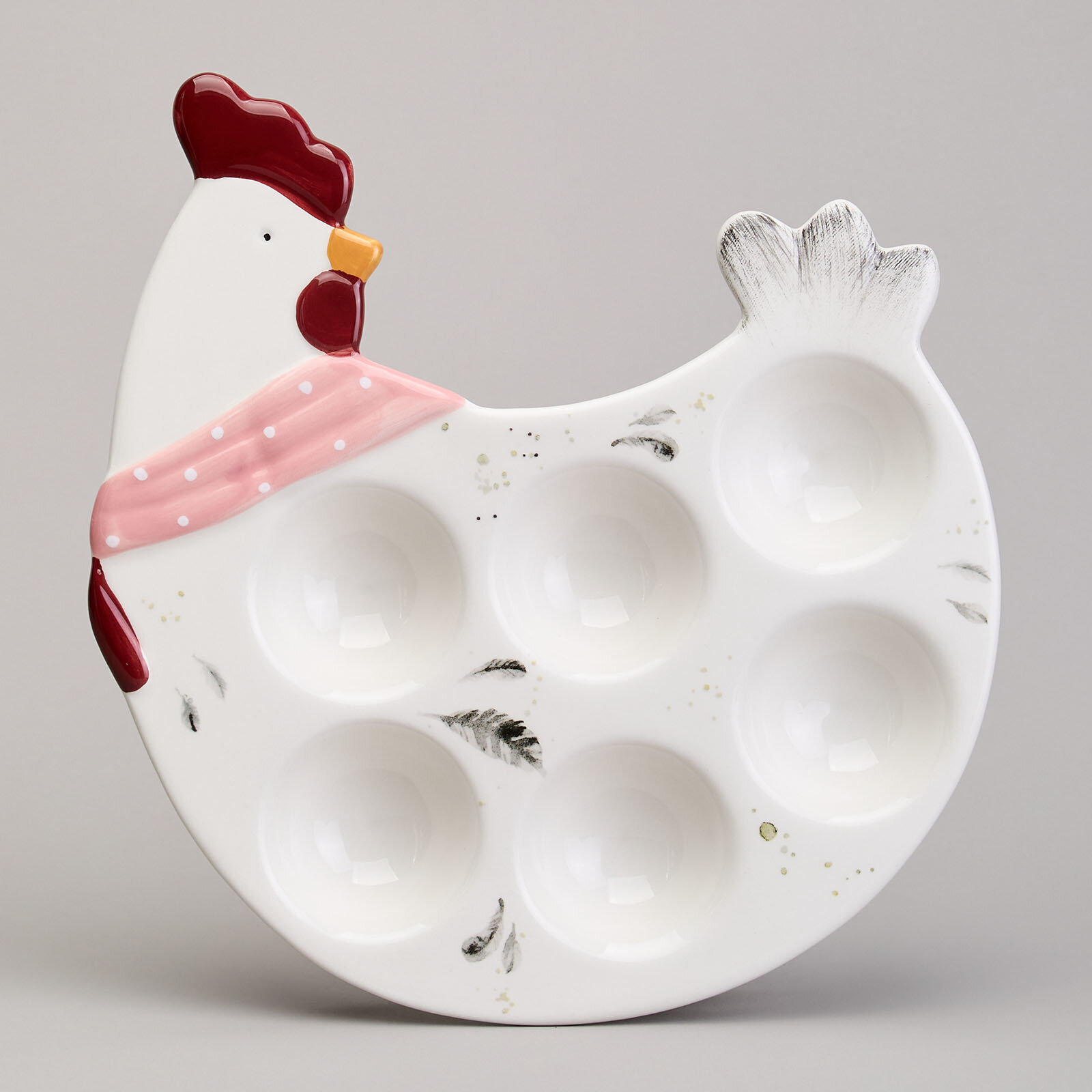 Блюдо на 6 яиц lefard funny hens в форме курочки 24,3*22*3 см KSG-358-2293