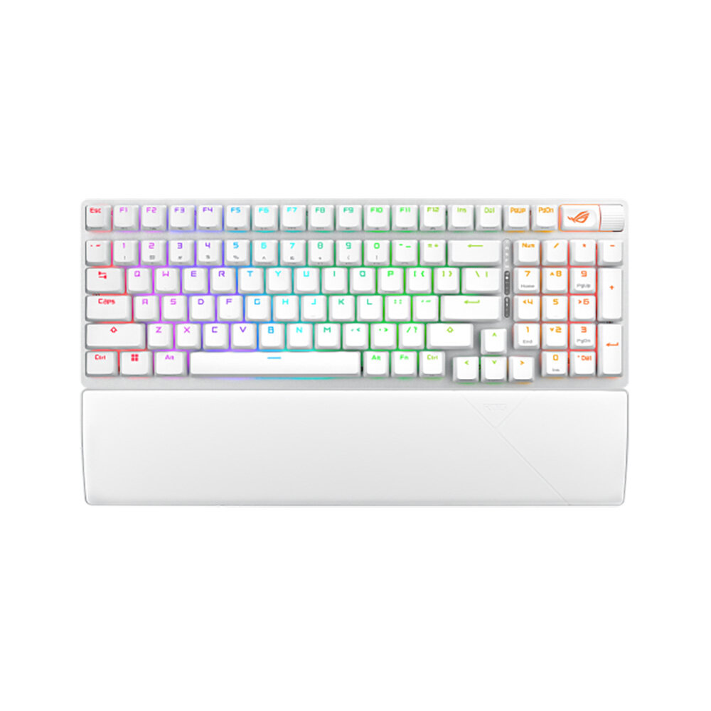 Клавиатура проводная + беспроводная ASUS ROG Strix Scope II RX, белый