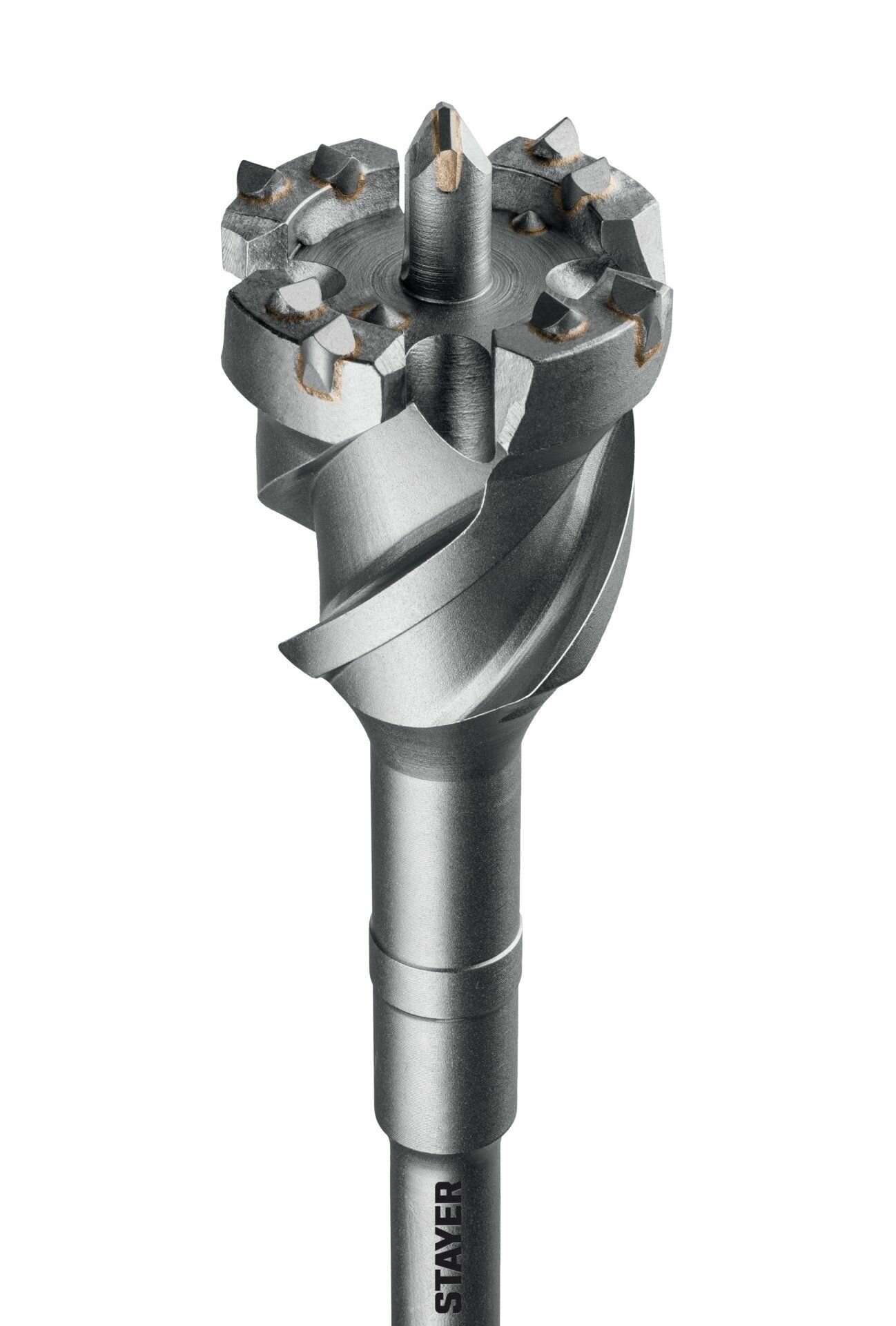 Проломной Бур по бетону STAYER HERCULES-4X, d 45 мм, SDS-max, 500/600 мм, профессиональный 29319-45-600