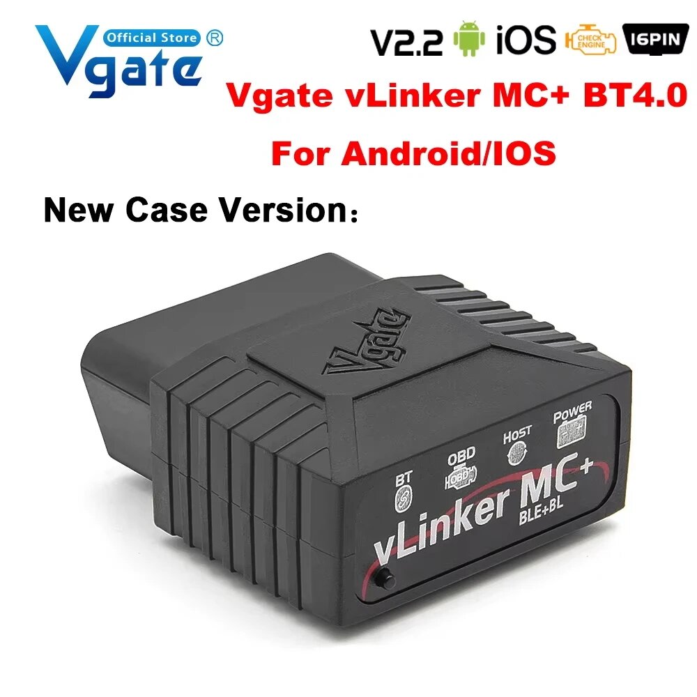 Автомобильный диагностический сканер Vgate vLinker MC + ELM 327 V2.2, Bluetooth, OBD2, Wi-Fi, ELM327 OBD 2 obd2