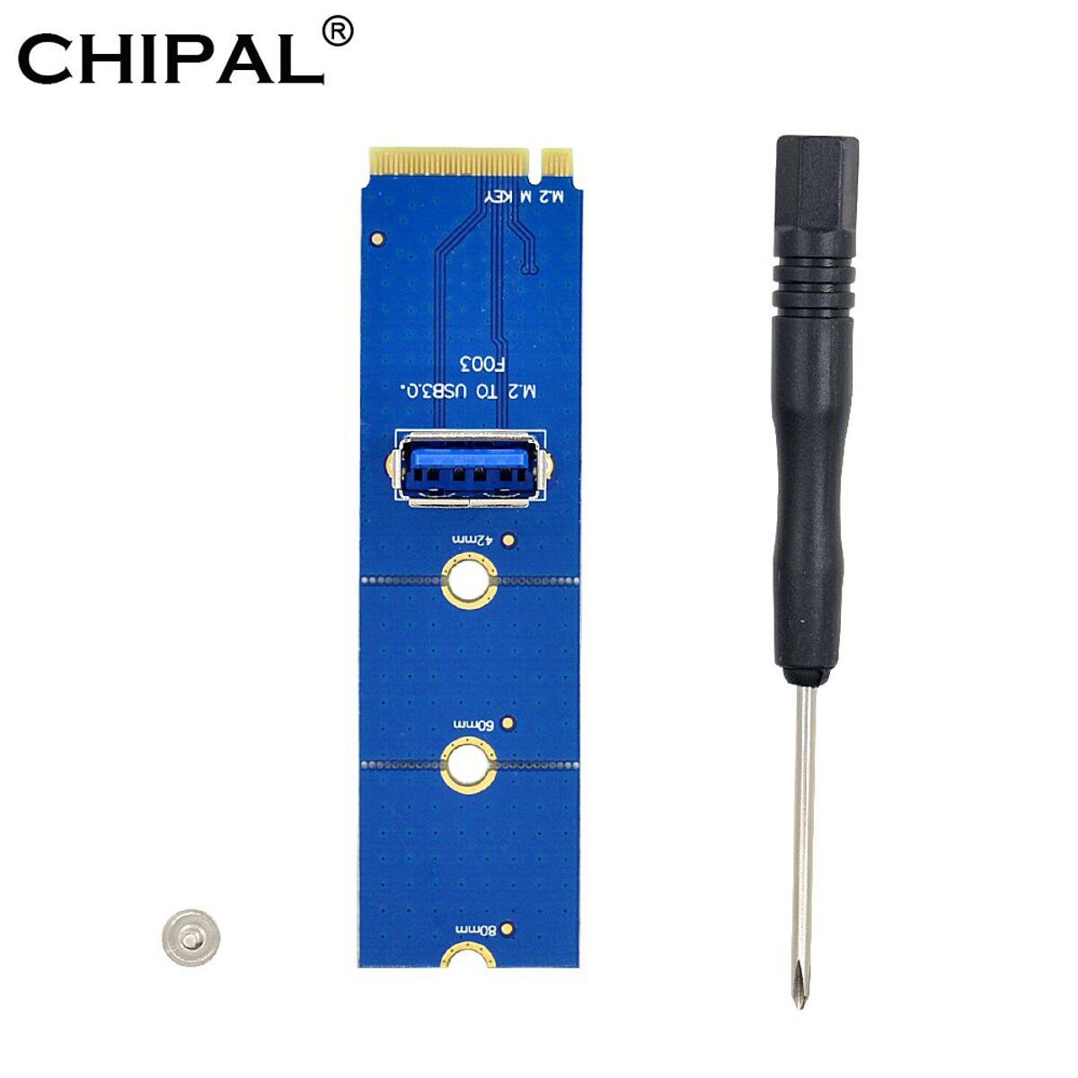 CHIPAL Riser Card адаптер NGFF M2 M.2 на USB 3.0 PCI-E PCI Express Male To Female мультипликатор для видеокарты