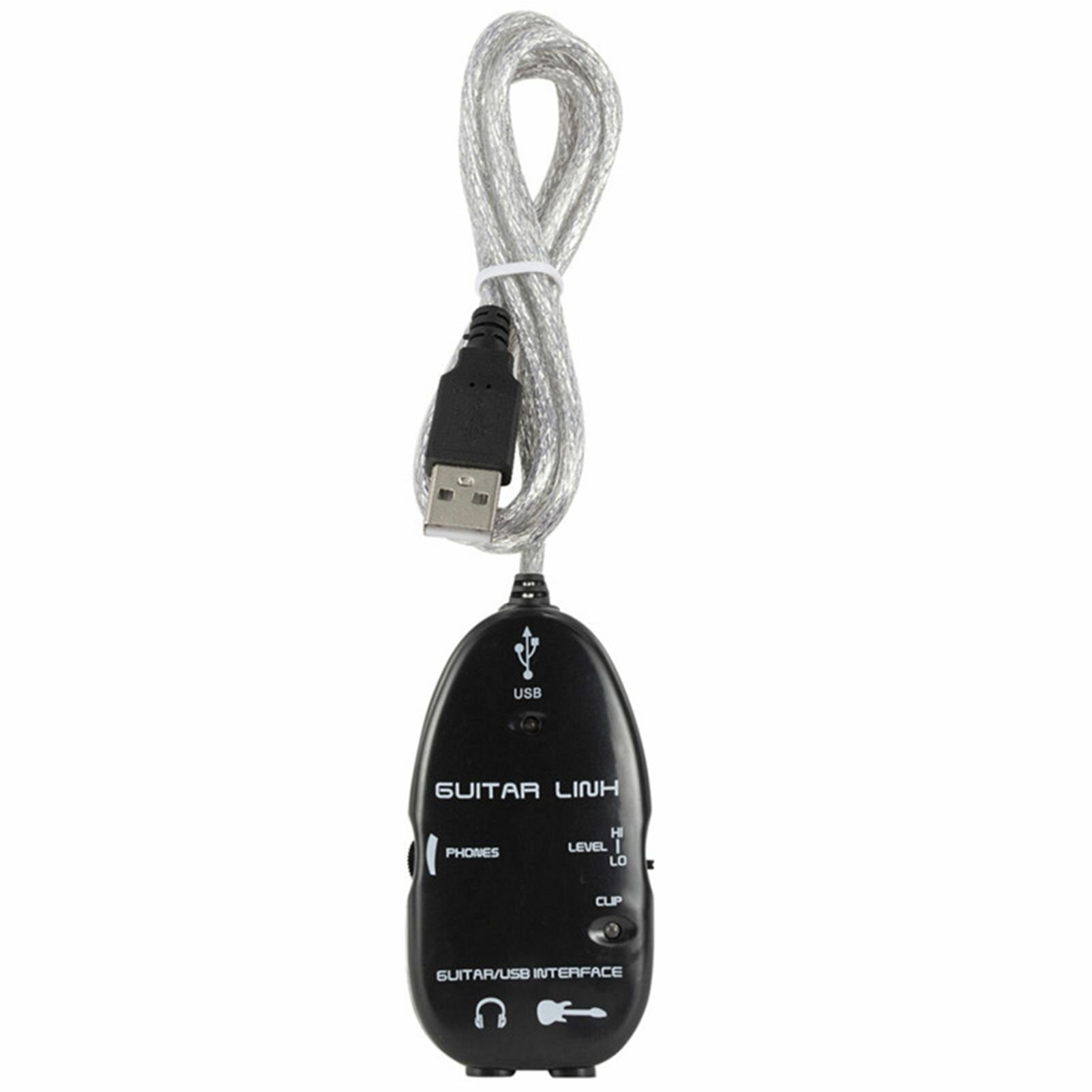 Адаптер кабеля гитара-USB Аудиоинтерфейс для ПК/компьютера, записывающего устройства и устройств записи музыки