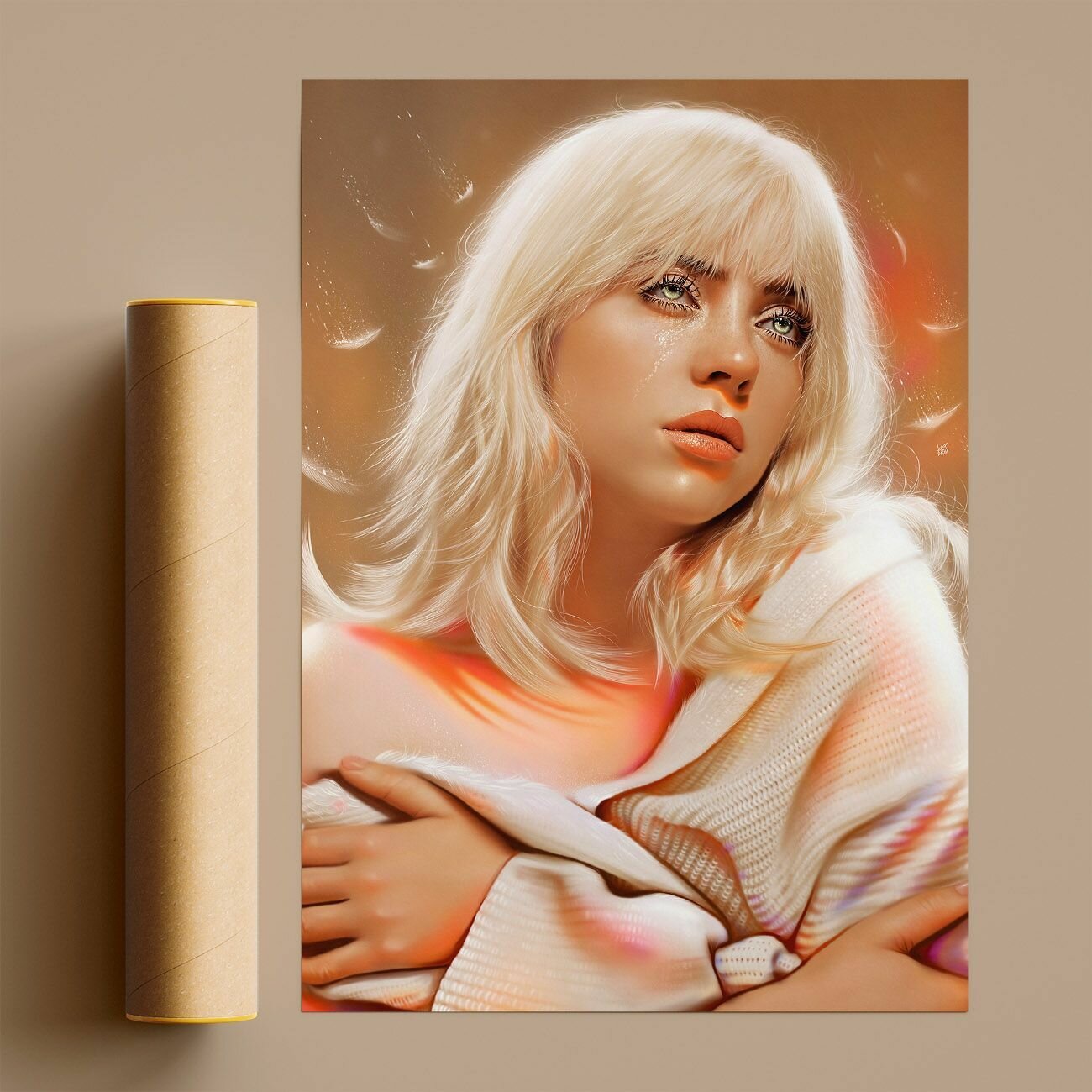 Постер Билли Айлиш 40х50 см без рамы/ Billie Eilish/ Плакат для интерьера, в подарок