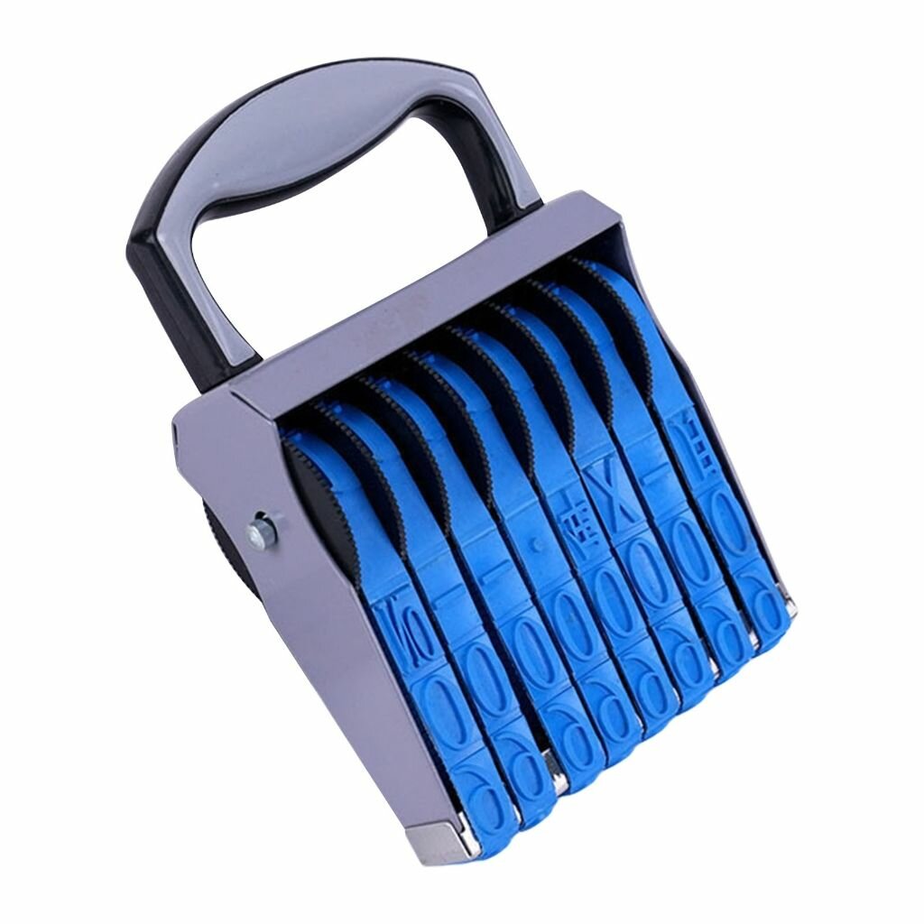 Штамп поворотный регулируемый с цифровой и датной кодировкой - 8-значный штамп для пакетов (110*18 мм)