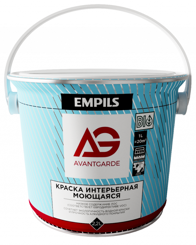 AvantGarde интерьерная моющаяся матовая, Бесцветный