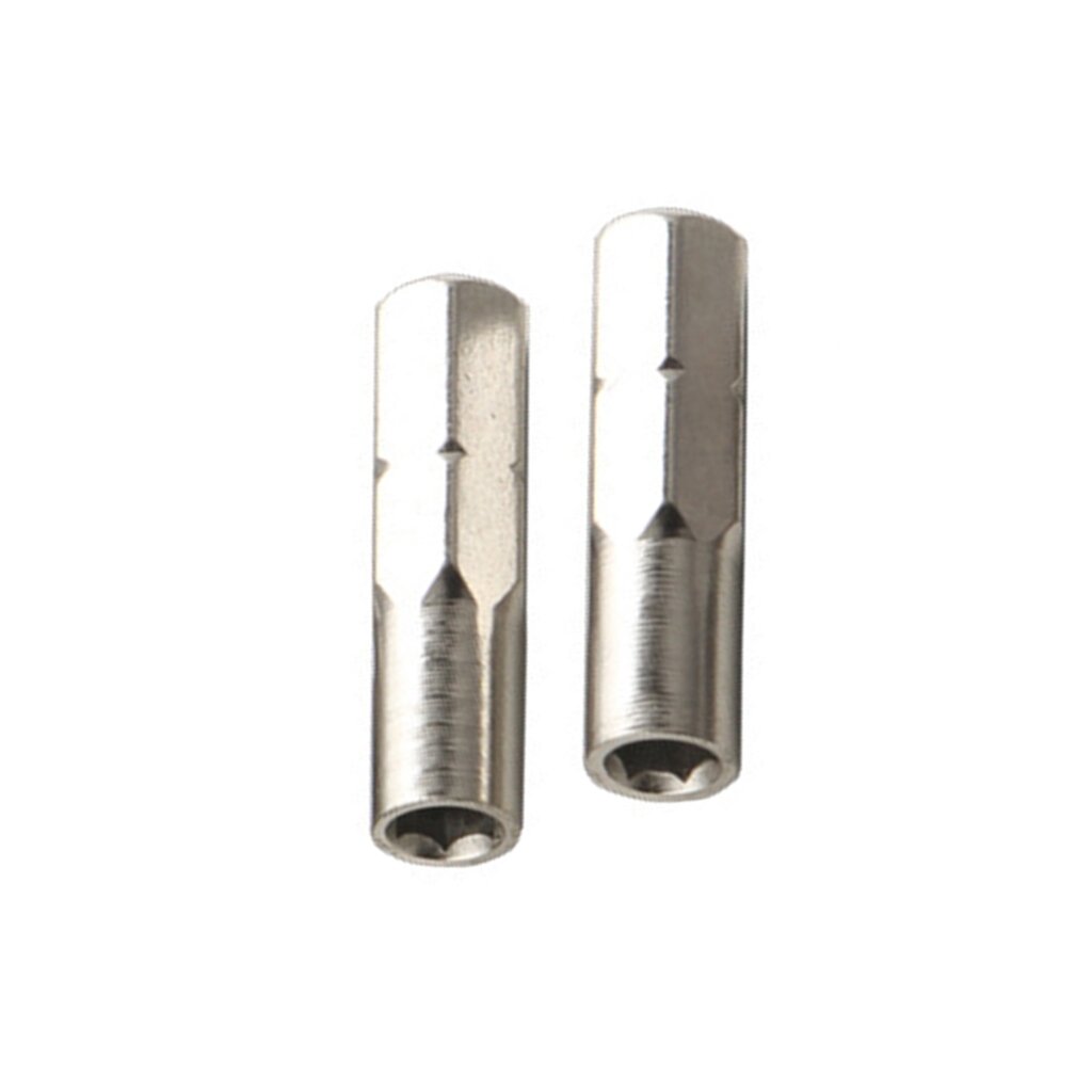 2 преобразовательные головки диаметром от 6,35 до 4 мм, магнитные втулки-гальваническое покрытие длиной 25 мм