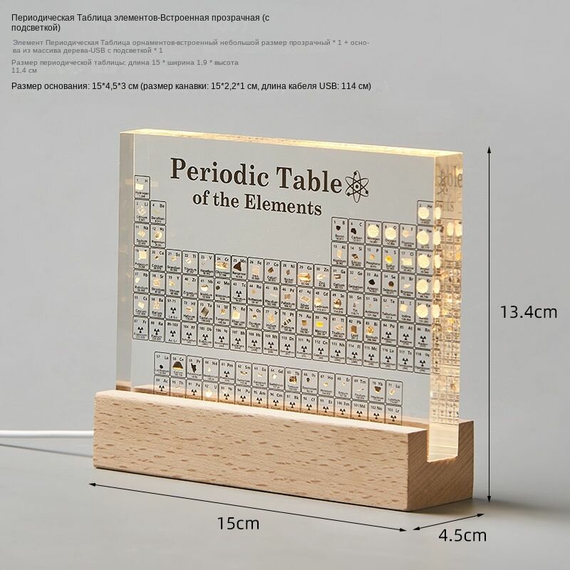 Настоящие элементы таблицы Менделеева в акриловом дисплее научный подарок для любителей химии, студентов и учителей