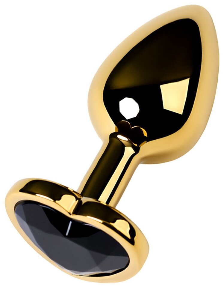 Анальный страз Metal by TOYFA, металл, золотистый, с кристаллом цвета турмалин, 7 см,
