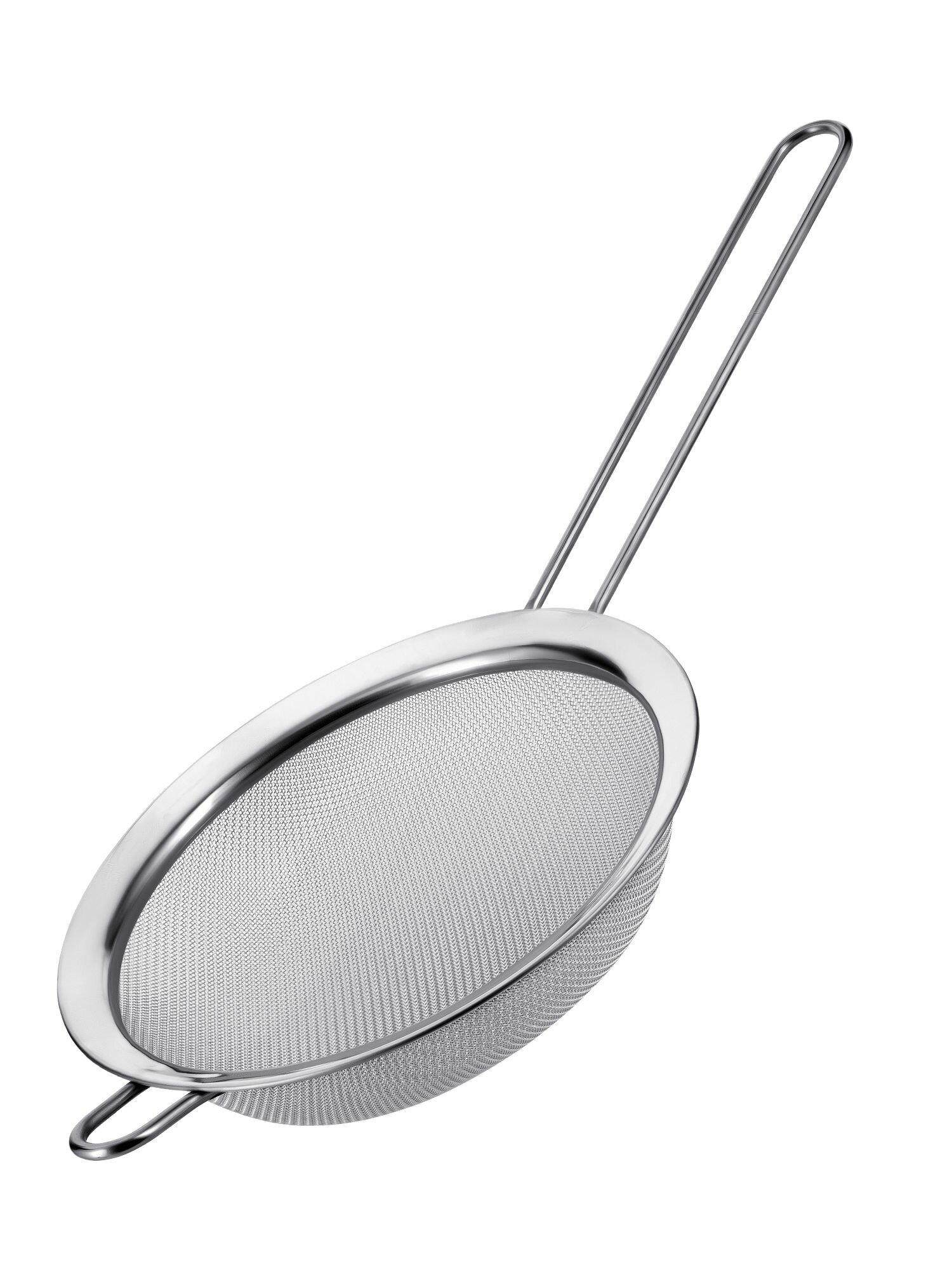 Сито для процеживания муки и песка на кухню металлическое 16 см Linea PRONTO, сетка для промывания макарон и риса из нержавеющей стали
