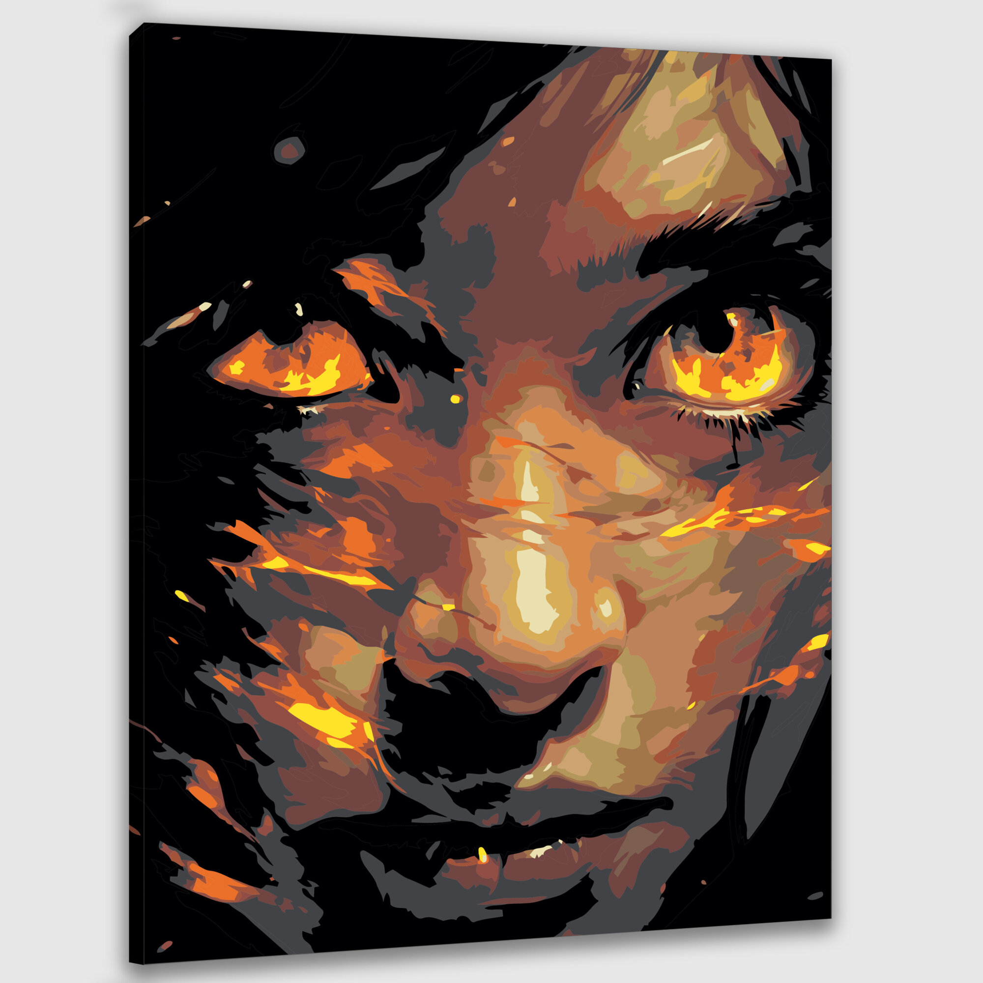 Картина по номерам 40x50 см, глаз, девушка, страсть, решимость, желания, взгляд