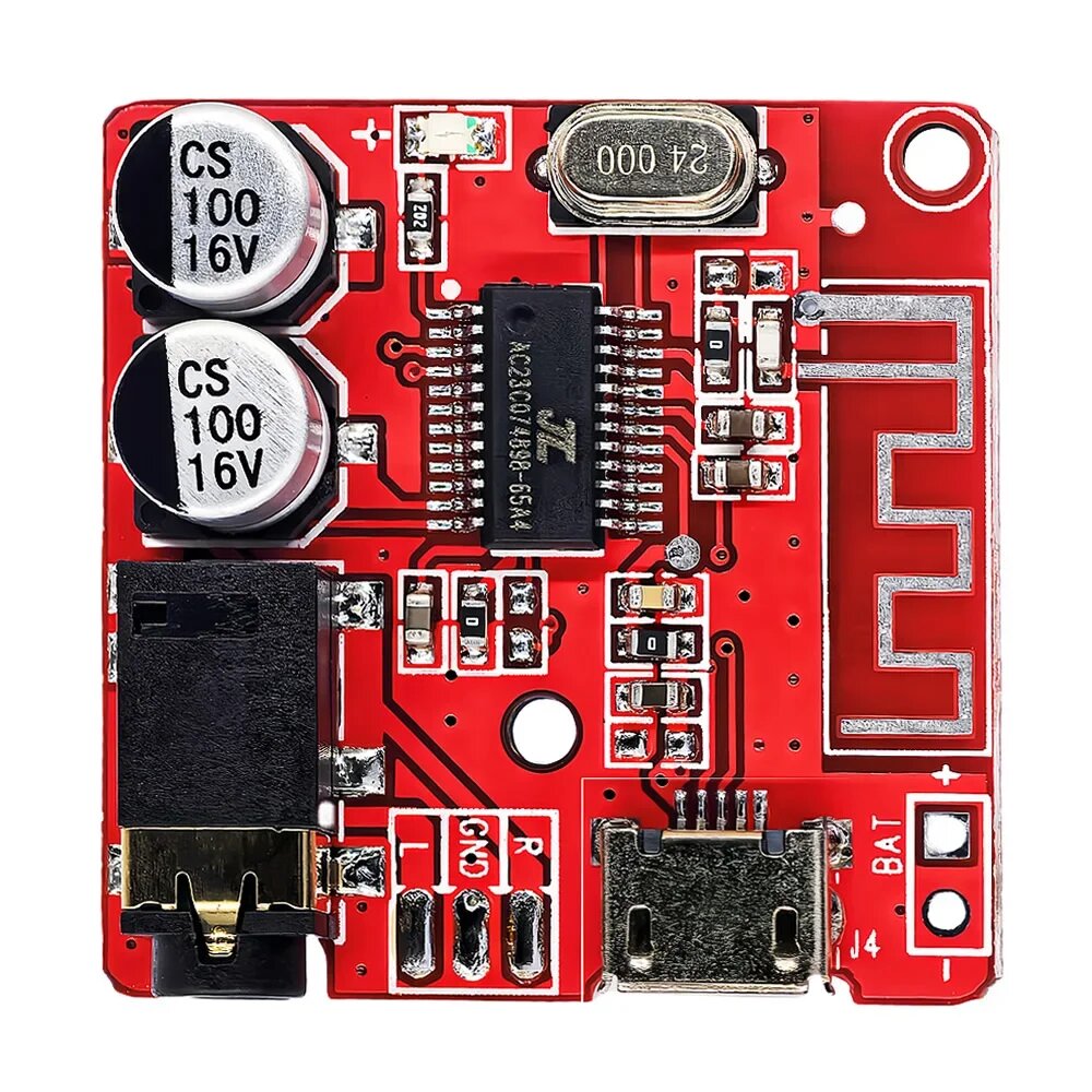 Bluetooth Аудиоприемник OLNYLO XY-BT-Mini, Красный, BT4.1 Micro USB