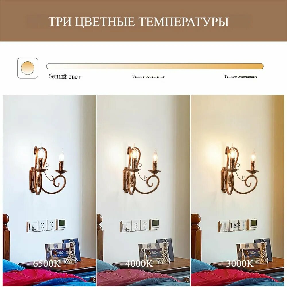 JIINOO Бра, E14, 25 Вт YZ — фото 1