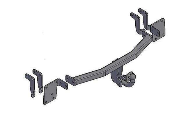 Фаркоп для Mitsubishi Outlаnder с 2012-2014 г. в.(дорестайлинговая версия) (без электрики) (паспорт и сертификат) Трейлер.7140
