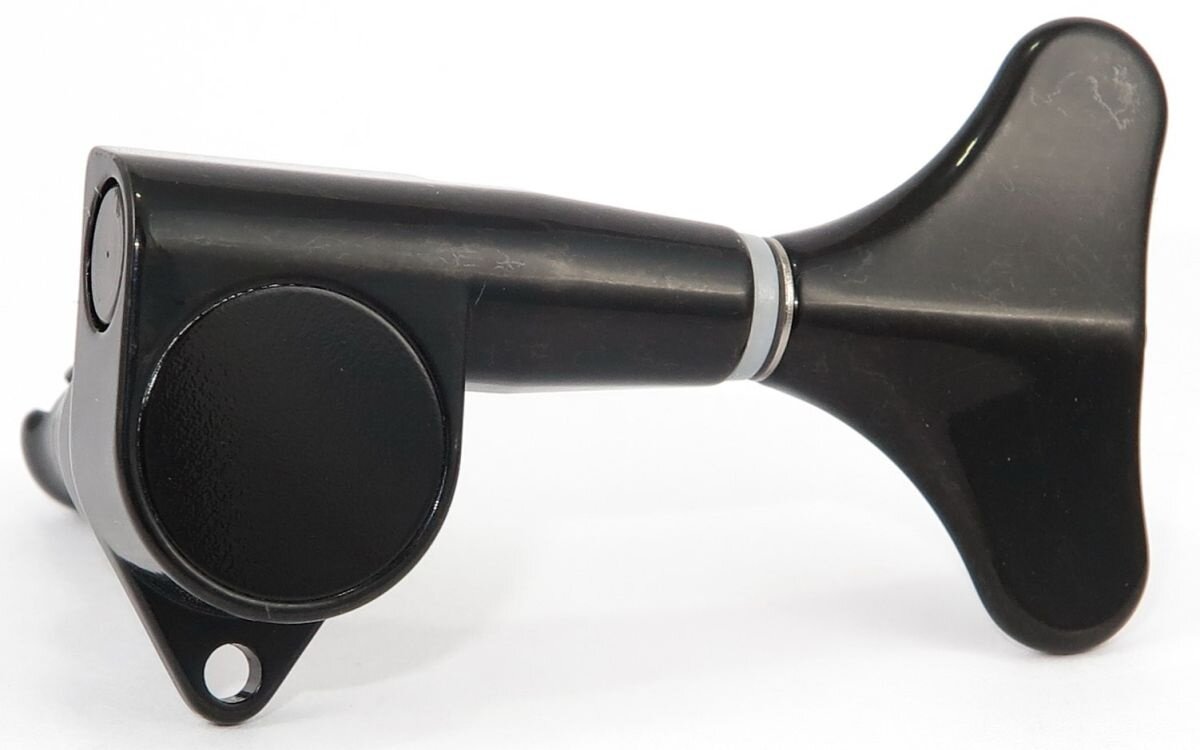 Колок одиночный HC Tuner GB100-D51, BLACK, для бас-гитары, хром, левый