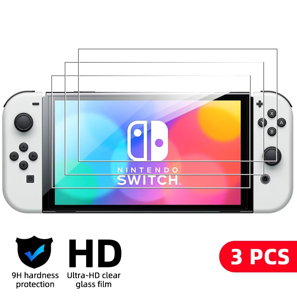 Защитное стекло ONM 9H для Nintendo Switch OLED for Switch OLED, 3 PCS