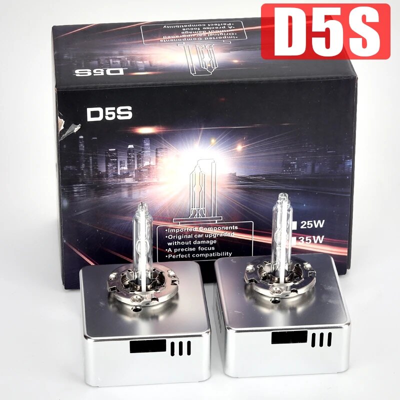 Ксеноновые фары HID D5S, 25 Вт, 6000k, 4300k, 8000k, 1 пара 6000 К