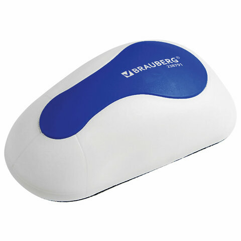 Стиратель магнитный для магнитно-маркерной доски (65х125 мм), BRAUBERG "JET", бело-синий, 238791