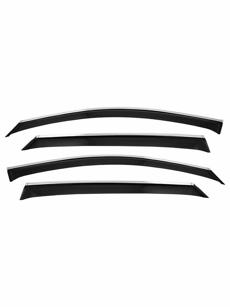 Дефлекторы окон хром KIA K5 2020-, 4шт, ветровики CHROMEX / Киа К5