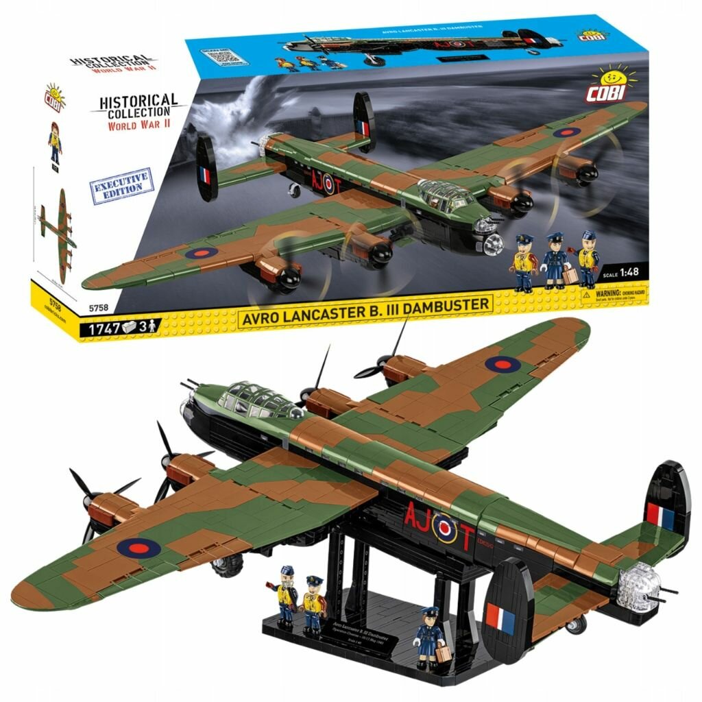 Конструктор пластиковый Cobi - Самолет-бомбардировщик AVRO LANCASTER BIII DAMBUSTER - Коби 5758